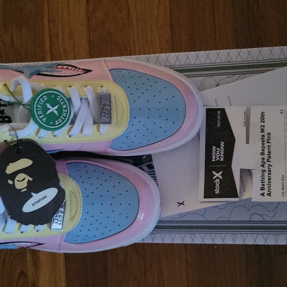 Bape | Shoes | Newds A Bathing Ape Shark Bapesta Low M Wgm Pink Us Mens ...